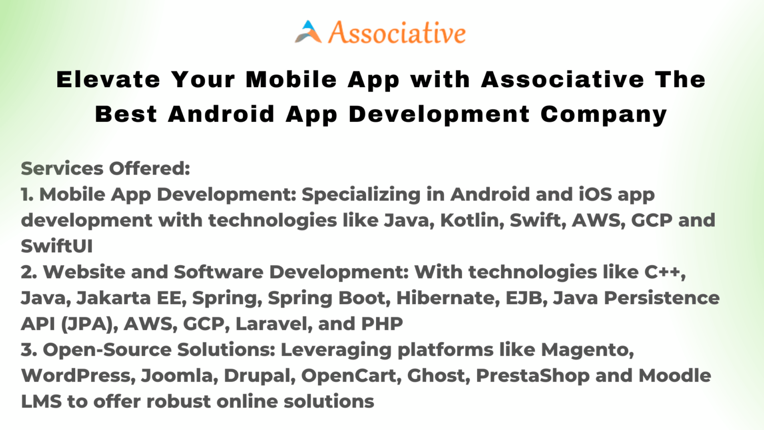 Elevate Your Mobile App with Associative The Best Android App Development Company Associative