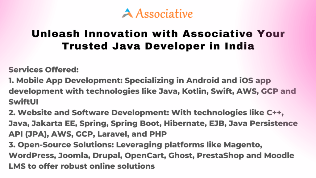 Unleash Innovation with Associative Your Trusted Java Developer in ...