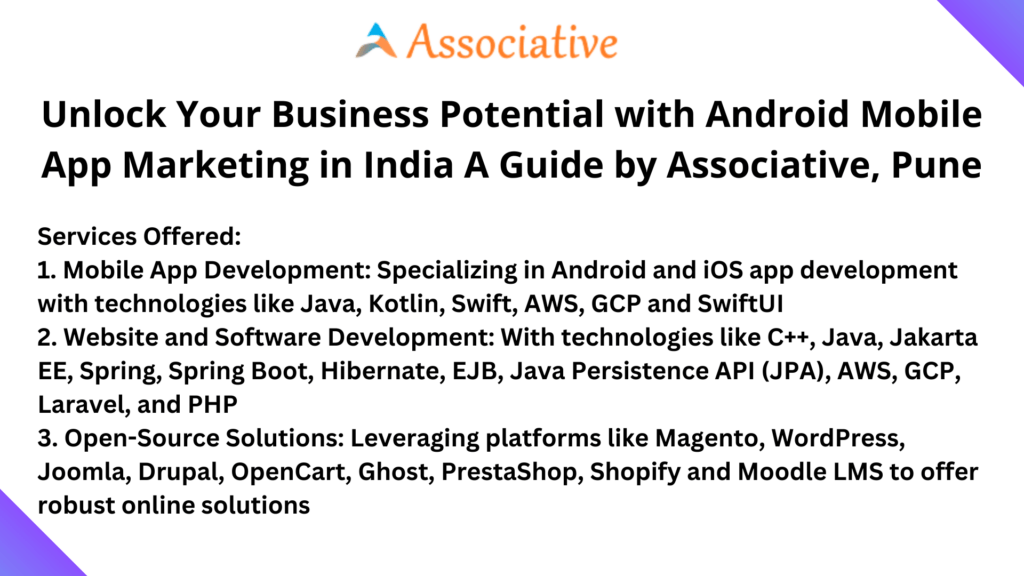 Unlock Your Business Potential with Android Mobile App Marketing in India A Guide by Associative ...