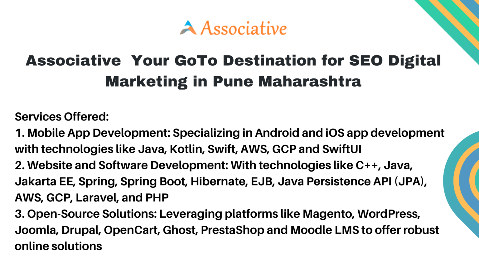 Associative Your GoTo Destination for SEO Digital Marketing in Pune Maharashtra Associative