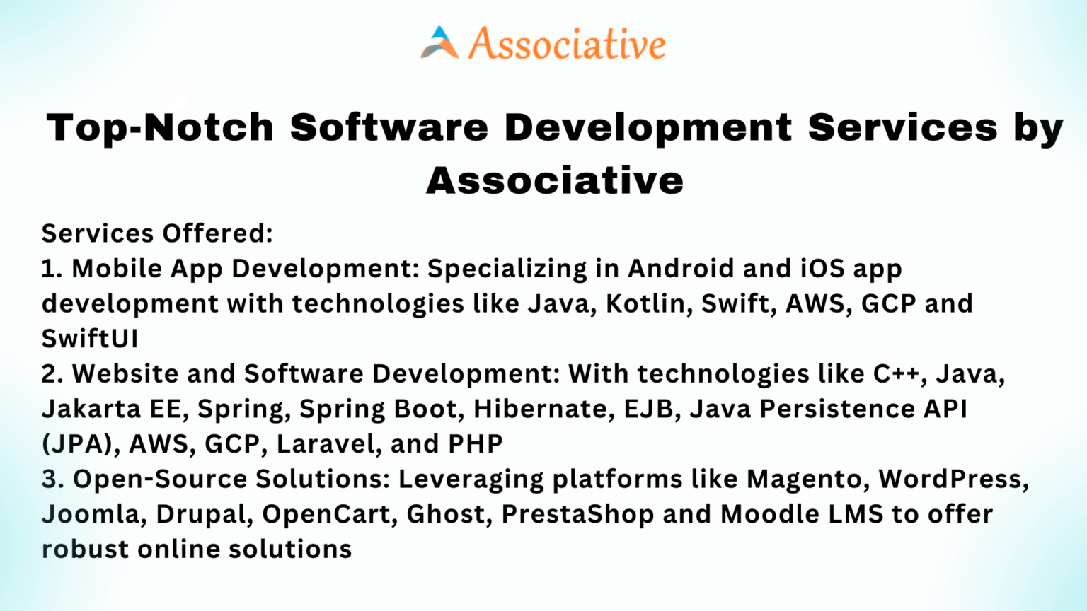 Top-Notch Software Development Services by Associative Associative