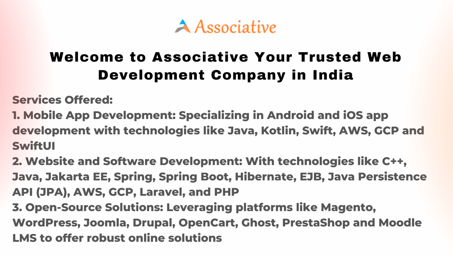 Welcome to Associative Your Trusted Web Development Company in India ...