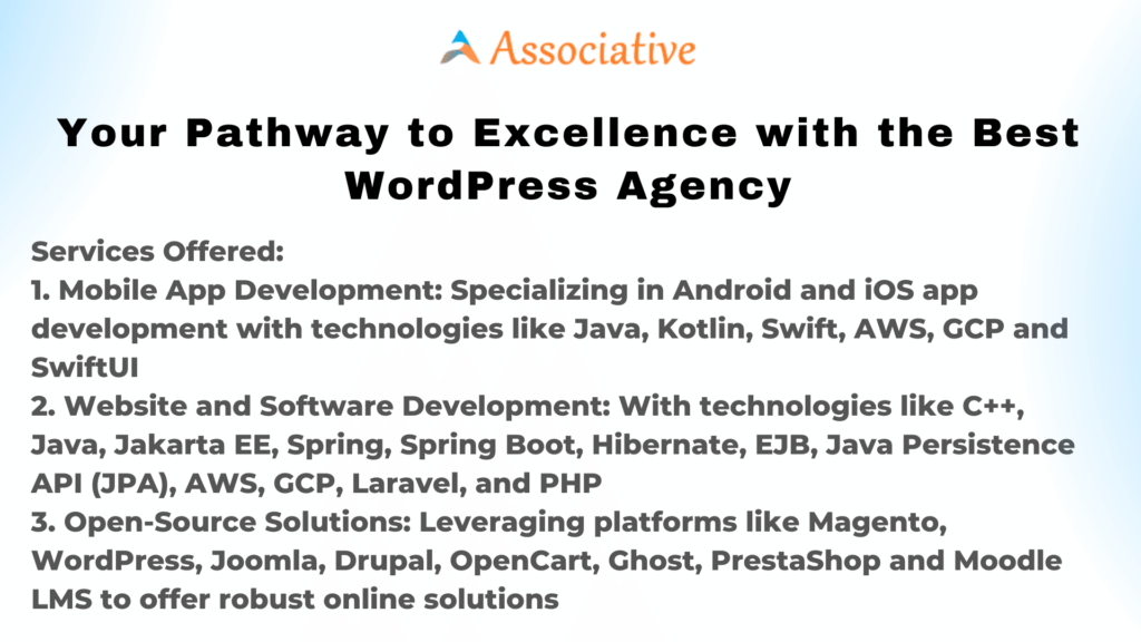 Your Pathway to Excellence with the Best WordPress Agency Associative